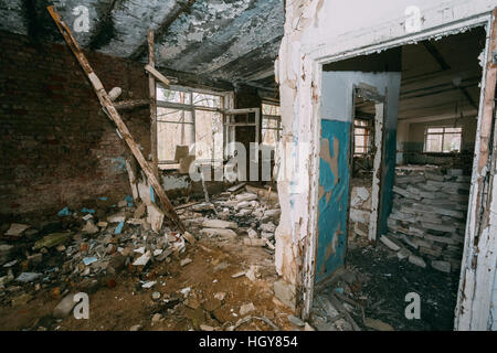 Abandoned Building Interior In Chernobyl Zone. Chornobyl Disaster Stock ...