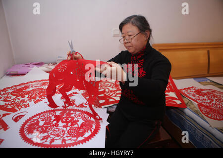 Binzhou, China. 13th Jan, 2017. **EDITORIAL USE ONLY. CHINA OUT** A 65 ...