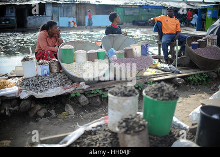 View of the Soweto market near the Compound Kanyama in Lusaka, Zambia ...