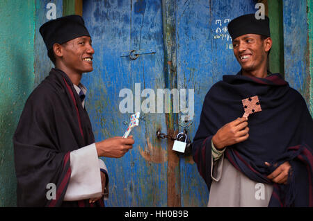 Two monks at the Abuna Garima monastery Tigray. Abba Garima Monastery ...