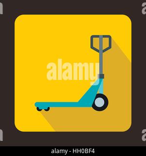 Manual forklift pallet stacker icon in isometric 3d style on a white ...