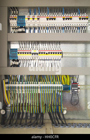 Electrical control cubicle with electrical devices Stock Photo - Alamy