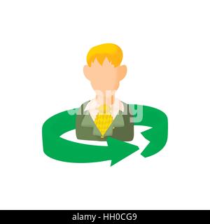 Replacement employee icon, cartoon style Stock Vector Image & Art - Alamy