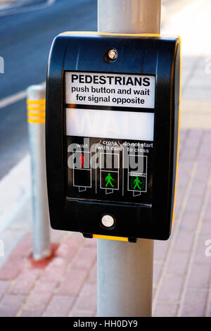 Pedestrians Traffic Light push button - London - England Stock Photo ...