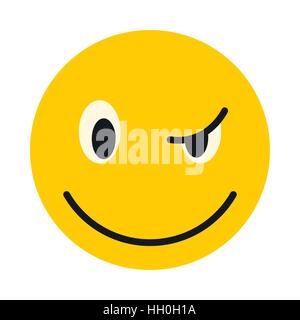Devious smiley icon, flat style Stock Vector Image & Art - Alamy