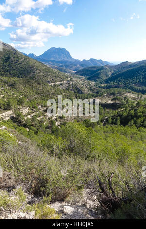 The town and castle of Relleu near Villajoyosa, Spain Stock Photo - Alamy