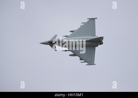 Typhoon fighter jet test pilot Keith Hartley, chief test pilot for BAE ...