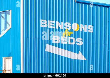 Benson for Beds sign Stock Photo - Alamy