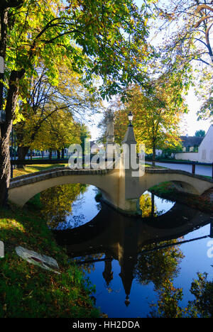 Straß im Straßertale: bridge Kaisersteig over the straem Gschinzbach, Waldviertel ...