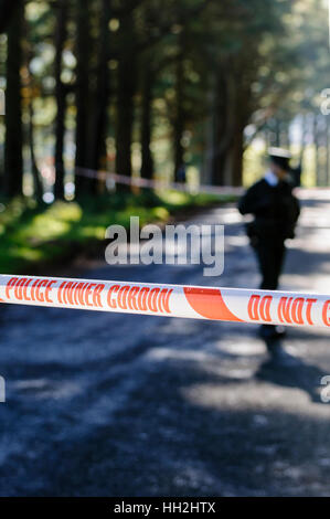 police inner cordon tape do not cross at crime scene in london Stock ...