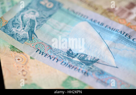 United Arab Emirates UAE twenty Dirham note on a white background Stock ...