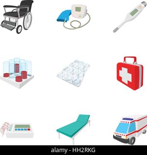 Healing icons set, cartoon style Stock Vector Image & Art - Alamy
