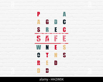 Protection concept: Safe in Crossword Puzzle Stock Photo - Alamy