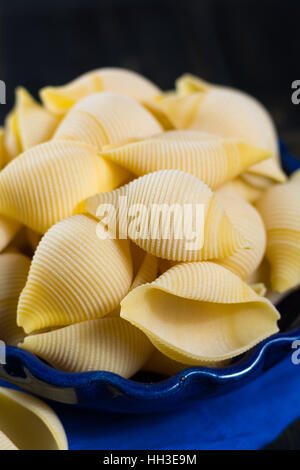 Big Italian pasta shells for stuffing, uncooked Stock Photo - Alamy