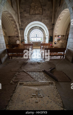 Interior of the Church of Dominus Flevit, Mount of Olives, Jerusalem ...