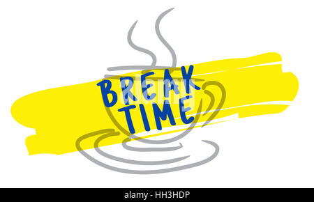 Relax Coffee Break Time Graphic Concept Stock Photo - Alamy