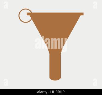 Filter button web shape shadow icon, filtering symbol, funnel sign ...