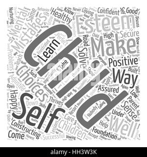 Self-esteem word cloud concept. Vector illustration Stock Vector Art ...