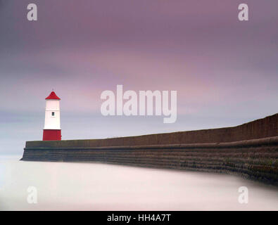 Spittal beach near Berwick in Northumberland midsummer sunshine with a ...