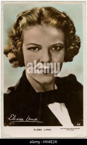 ELISSA LANDI Film actress of Austrian extraction, leading lady of the ...