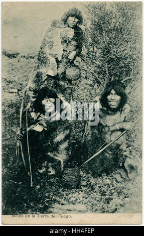 Ona Indians of the Tierra del Fuego, Argentina Stock Photo - Alamy
