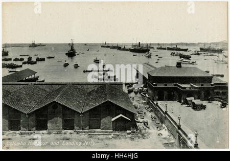 Harbour and Landing Jetty, Colombo Sri Lanka, early 1900s postcard ...