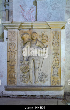 Tombstone with German language inscriptions in Gothic script, 18th ...