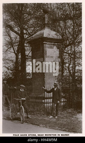 The Four Shire Stone near Moreton in Marsh, Gloucestershire, UK Stock ...