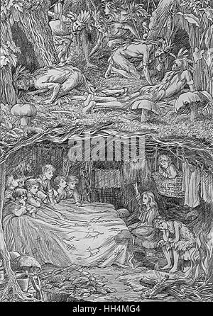 "Wendy's Story",Wendy tells a story to the Lost Boys in home ...