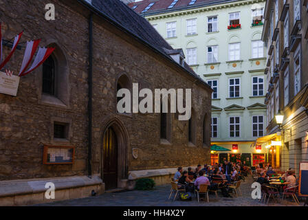 Wien, Vienna: Bar quarter "Bermuda triangle"; alley Judengasse, 01. Old ...
