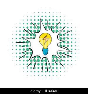 Light bulb icon in comics style Stock Vector Image & Art - Alamy