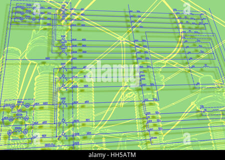 Engineering scheme of automation devices Stock Photo - Alamy