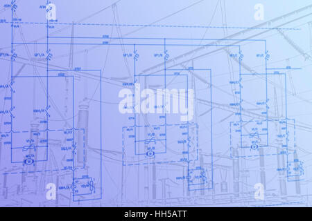 Engineering scheme of automation devices Stock Photo - Alamy