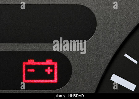 battery warning light in car dashboard Stock Photo - Alamy