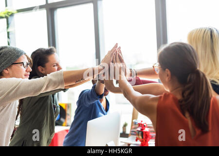 Teamwork Power Successful Meeting Workplace Concept Stock Photo - Alamy