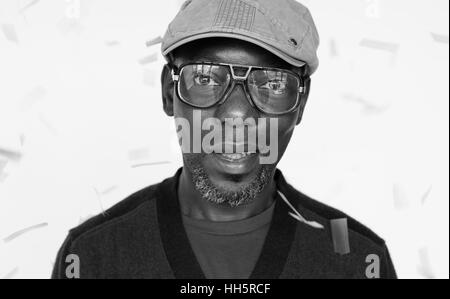 African Man Smiling Sneer Portrait Concept Stock Photo - Alamy