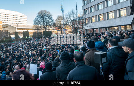 Malmo, Sweden. 16th Jan, 2017. The city shocked by the murder of a 16 ...
