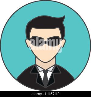 hacker avatar character icon over white background. cyber security ...