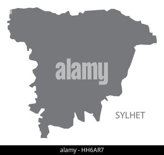 Sylhet Division (Administrative Divisions of Bangladesh) map vector ...