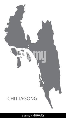 Chittagong Division (Administrative Divisions of Bangladesh) map vector ...