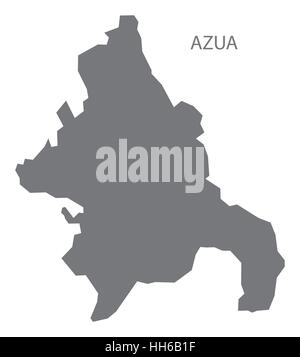 Azua province isolated dominican republic map. Gray background ...