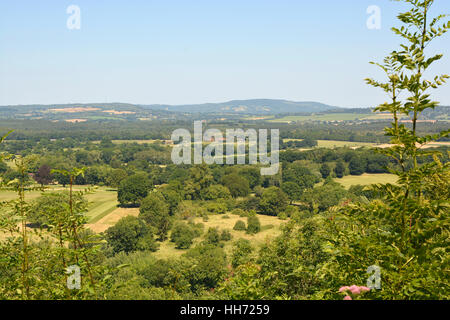 View from Duncton Down north, with Seaford College playing fields. Near ...