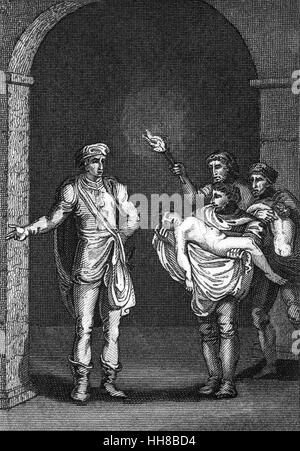 The murder of the Princes in the Tower Stock Photo - Alamy