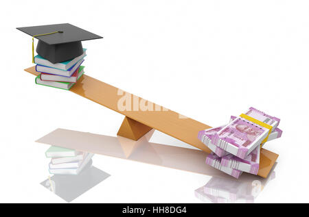 New Indian Currency with Books - 3D Rendered Image Stock Photo - Alamy