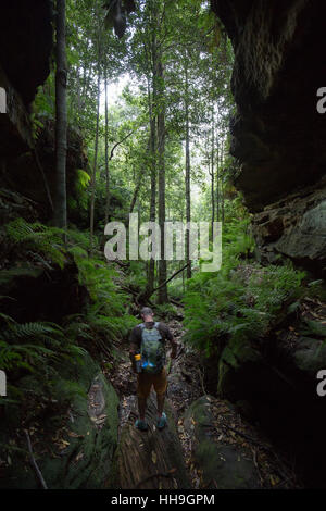 Adventure canyoning in claustral canyon in the Blue Mountains ...