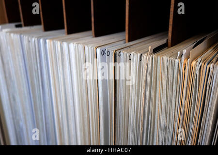 Library slots of photographs and art Stock Photo - Alamy