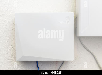 NBN connection box on a wall inside a home Stock Photo - Alamy