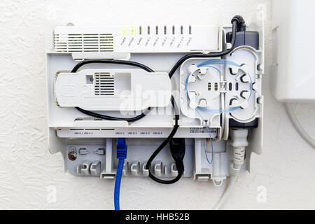 NBN connection box on a wall inside a home Stock Photo - Alamy