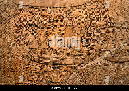 Assyrian Panel in the British Museum in London England Stock Photo - Alamy