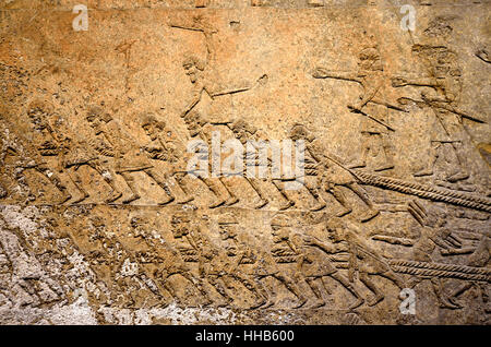 Assyrian Panel in the British Museum in London England Stock Photo - Alamy